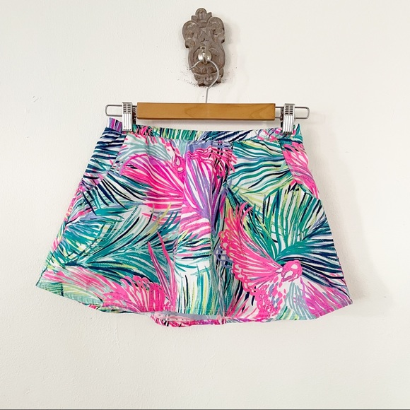 Lilly Pulitzer | Bottoms | Lilly Pulitzer Palm Leaf Sam Skort Girls Xl ...